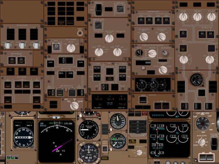 Boeing 757 Panel v1.1 - FS2002 Aircraft Panels - Avsim.su