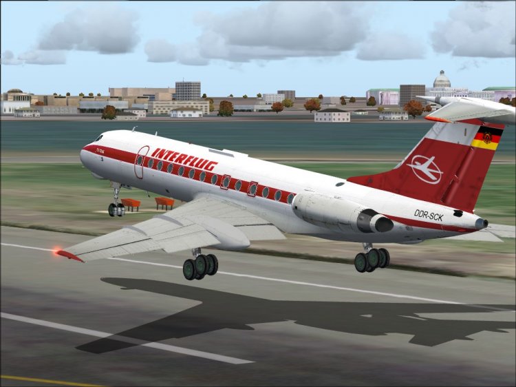 SCS Tu-134 V1.0 - Interflug - FS2004 Aircraft Liveries and Textures - Avsim.su