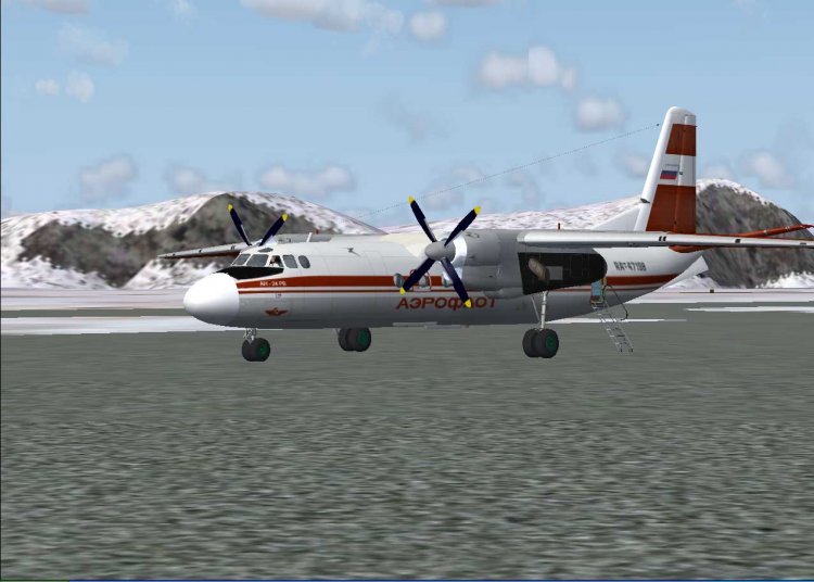 Texture samdim An-24RV Aerofolt Red - FS2004 Aircraft Liveries and ...