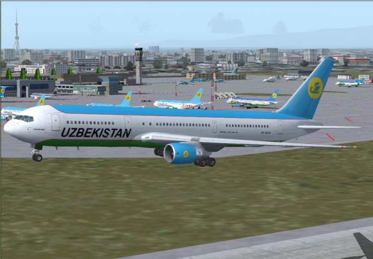 Textures Uzbekistan Airways VP-BUA for Level-D 767-300ER - FS2004 ...
