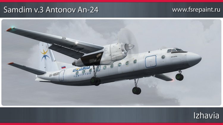 Samdim Антонов Aн-24 Ижавиа - RA-46620 - FS2004 Aircraft Liveries and Textures - Avsim.su