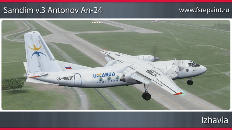 Samdim Антонов Aн-24 Ижавиа - RA-46620 - FS2004 Aircraft Liveries and ...