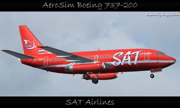 AeroSim Boeing 737-200 - SAT Airlines - FS2004 Aircraft Liveries and ...