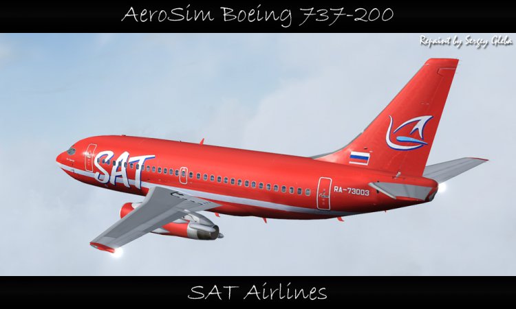 AeroSim Boeing 737-200 - SAT Airlines - FS2004 Aircraft Liveries and ...