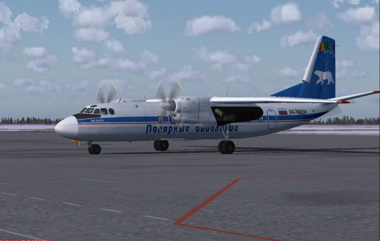 Ан-24РВ Samdim Design V3 "Polar Airlines" - FS2004 Aircraft Liveries ...