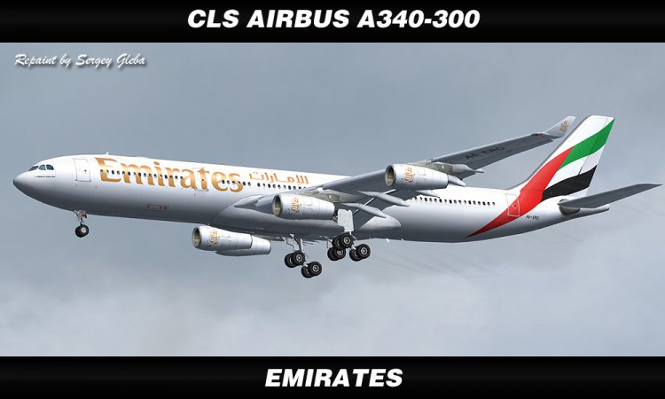 CLS Airbus A340-300 - Emirates - FS2004 Aircraft Liveries and Textures ...