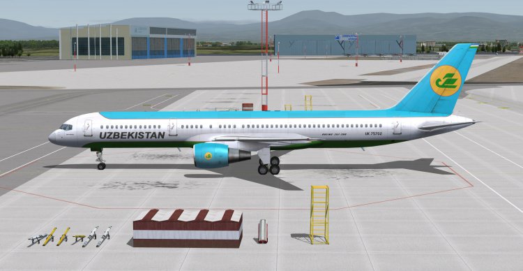 Captain Sim B757-23P UK-75702 Uzbekistan airways - FS2004 Aircraft ...