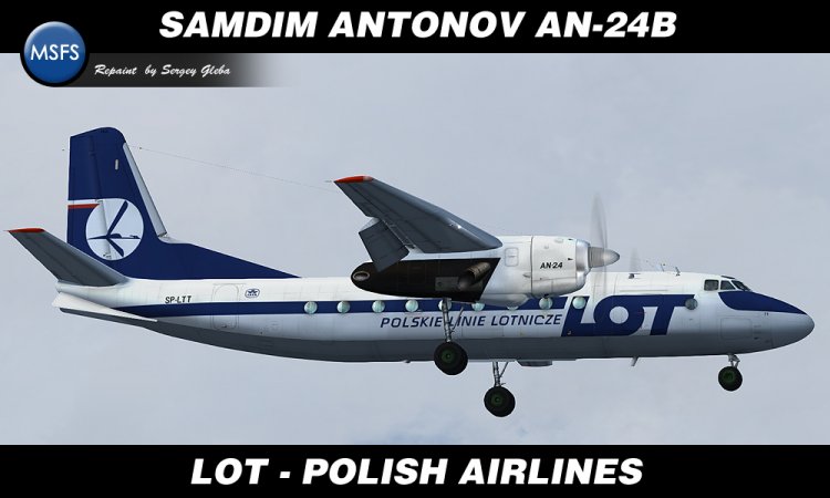 Samdim Antonov An-24 - LOT - FS2004 Aircraft Liveries and Textures - Avsim.su