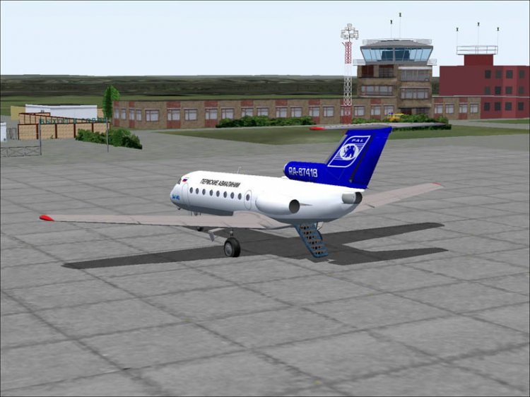 Yak-40 "Perm Airlines" with panel and splash-screen - FS2004 Aircrafts - Avsim.su