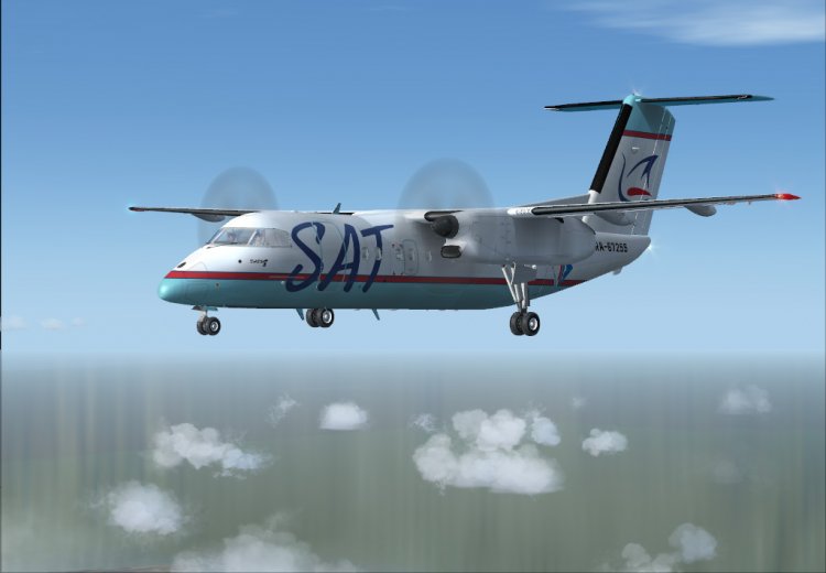 SAT Airlines Dreamwings Dash 8 Q100 - FS2004 Aircrafts - Avsim.su