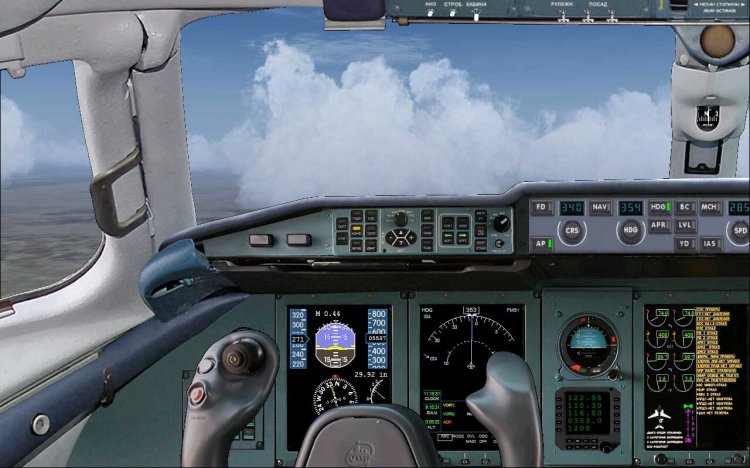 Antonov An-148 panel (widescreen) - FS2004 Aircraft Panels - Avsim.su
