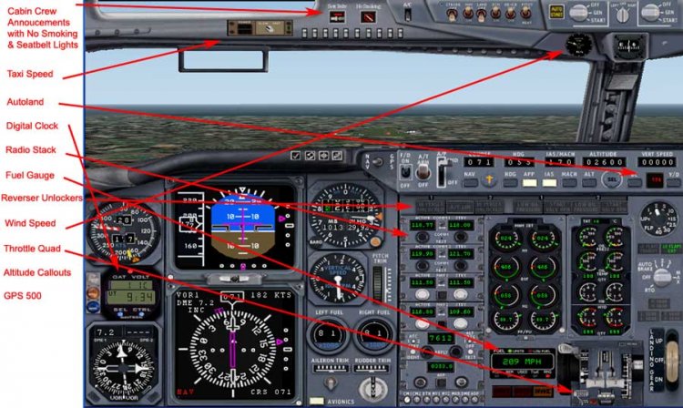 FS2004 Aircraft Panels - Files - Panel with attached MCDU for 737-800 ...