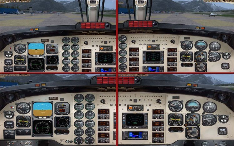 2D & VC panel mods Aeroworx X-treme King Air B200 v2.2 - FS2004 ...