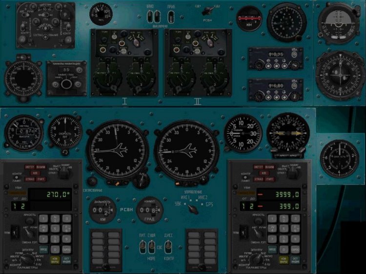 Modified captain and navigator panels for first version of IL-76TD ...
