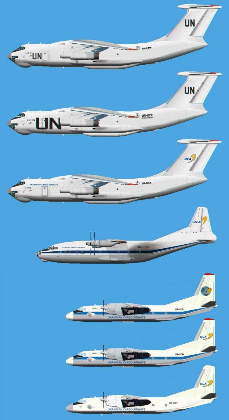 Ukraine Cargo Airways AI pack - FS2004 AI Traffic Aircrafts - Avsim.su