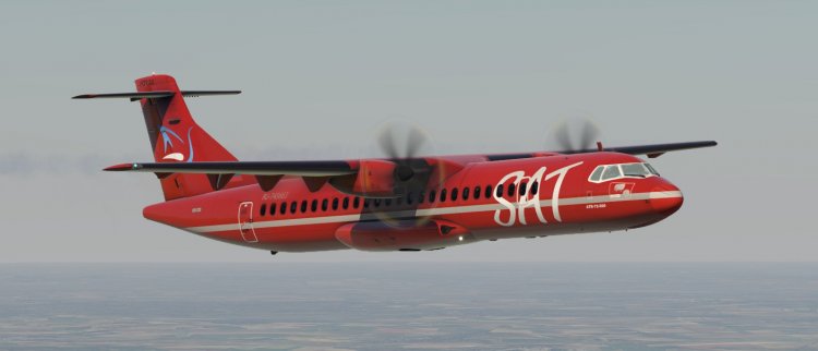 Red SAT Airline Livery for ATR72-500 McPhat studios ATR72-500_V4 ...