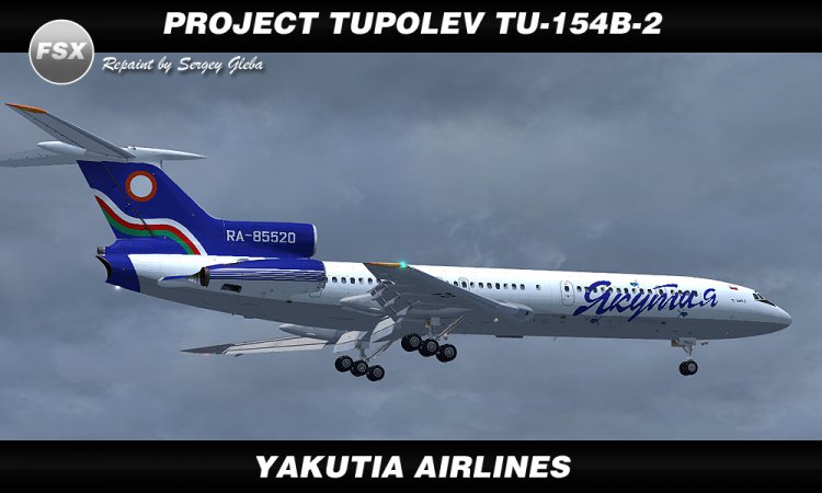 Project Tupolev Ту-154Б-2 -Якутия - FSX Aircraft Liveries and Textures ...