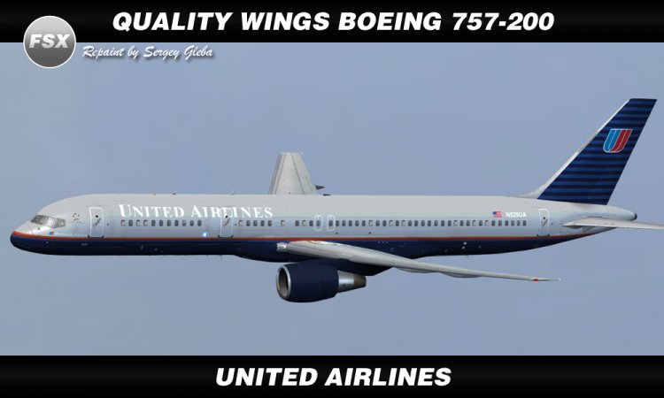 QW Boeing 757-200 - United Airlines (HD) - FSX Aircraft Liveries and ...