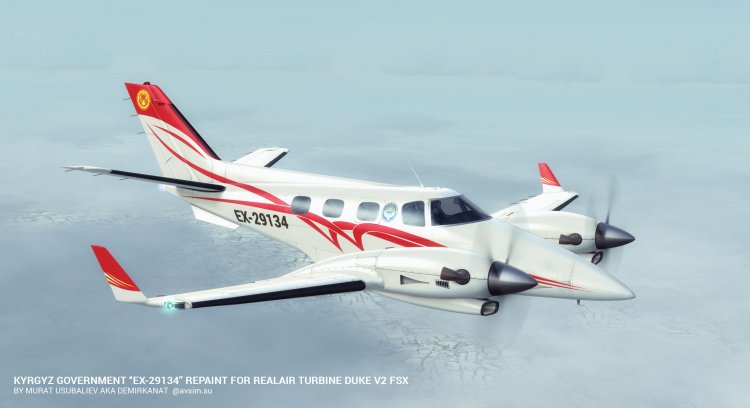 Livery for Real Air Turbine Duke v2 FSX Kyrgyzstan Government - FSX ...